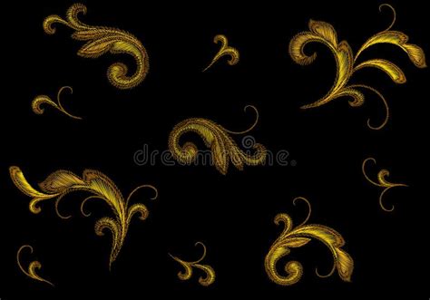 Vintage Baroque Floral Golden Ornament Vector Stock Vector