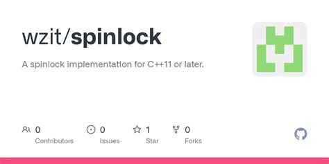 github wzit spinlock a spinlock implementation for c 11 or later