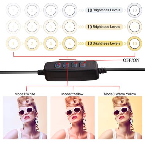 Led Ring Light With Bluetooth 10 6 Dimmable Ki Grandado