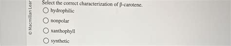 Solved Select the correct characterization of | Chegg.com