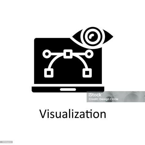 시각화 벡터 솔리드 아이콘 디자인 그림 흰색 배경 Eps 10 파일에 크리에이티브 프로세스 기호 0명에 대한 스톡 벡터 아트 및