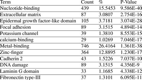 Davids Functional Annotation Tool For Terms With High Enrichment Score