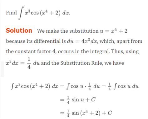 Integral Calculus Substitution Rule Help R Apcalculus