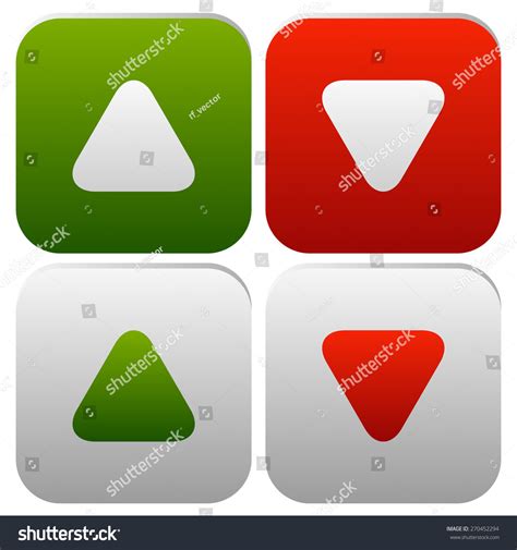Rounded Arrows Arrowheads Down Minimal Buttons Stock Vector Royalty Free Shutterstock