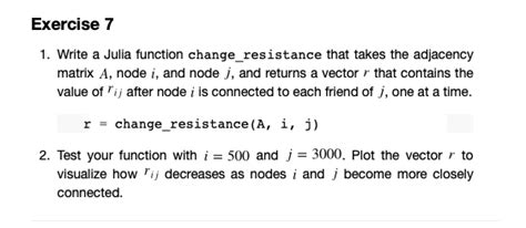 Solved Exercise 7 1 Write A Julia Function