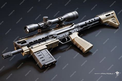 Premium Photo Tactical Assault Rifle With Picatinny Rail System