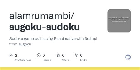 GitHub Alamrumambi Sugoku Sudoku Sudoku Game Built Using React