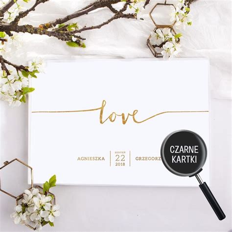 KSIĘGA GOŚCI czarne kartki fotobudka Z IMIONAMI LOVE SklepSlubny Love