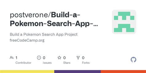 github postverone build a pokemon search app project build a pokemon