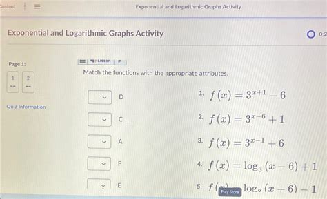 eontentexponential and logarithmic graphs