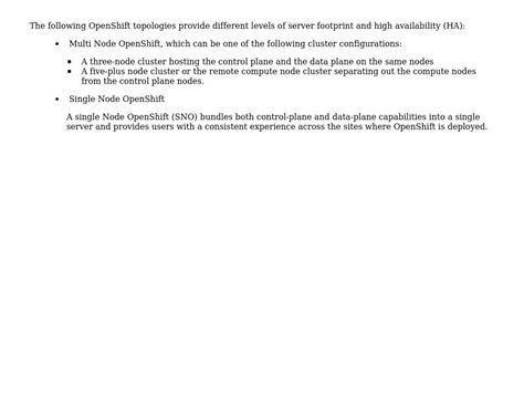 Openshift Topologies Red Hat Openshift Container Platform 410 On
