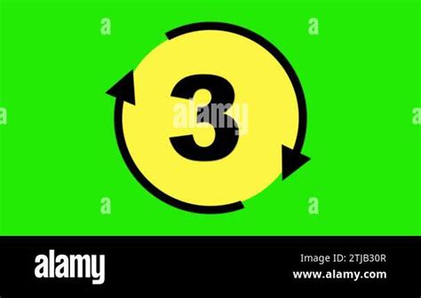 Forward Counting Sequence From 1 To 10 Seconds With A Rotating Arrow