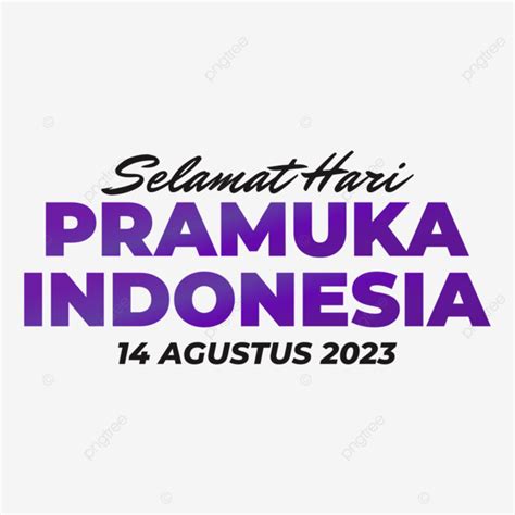 Happy Indonesian Scout Day Vector Design Lettering Happy Scouting Day Indonesian Scouts Png