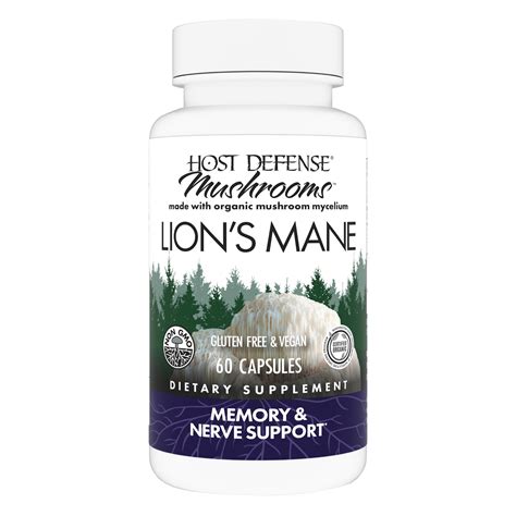 Host Defense Lion's Mane 60 Capsules by Host Defense : Amazon.com.mx ...
