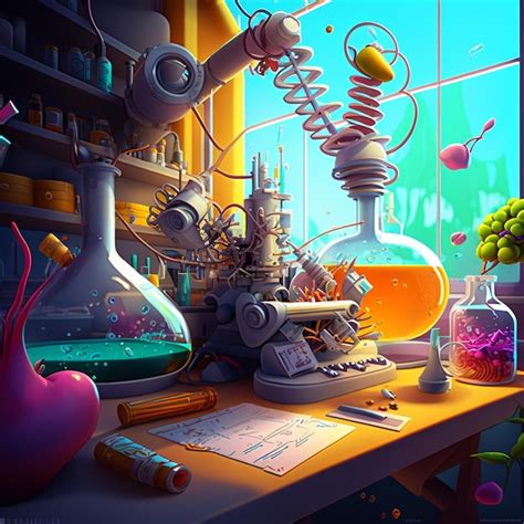 There Is A Science Lab With A Lot Of Stuff On The Table Generative Ai Premium Ai Generated Image