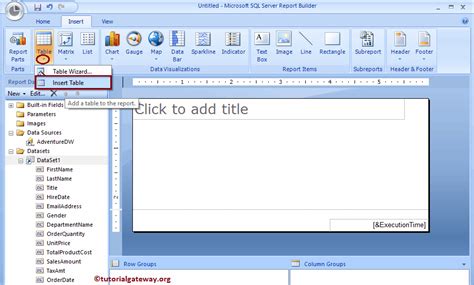 Create New Report In SSRS Report Builder