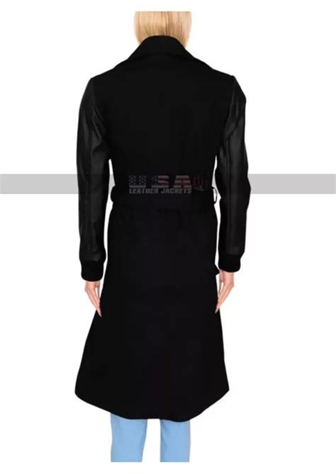 Doctor Who Clara Oswald Double Breasted Faux Leather Coat