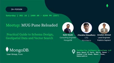 Mongodb User Group Pune On Linkedin Hello Mongodb Enthusiasts Mug Pune Is Excited To Invite