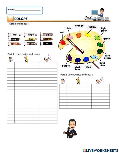 Colors Online Exercise For Intro Live Worksheets