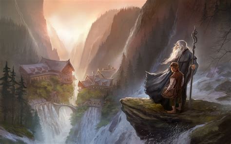 Rivendell Majesty Stunning Hd Fantasy Wallpaper From The Lord Of The