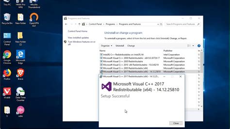 Uninstall Microsoft Visual C Redistributable 2017 2013 2010 2008 2005
