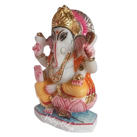 Ganesha Statue On Marble Vintagebihar