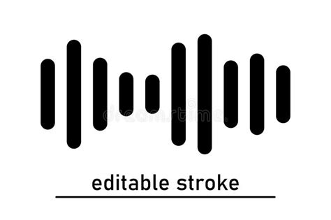Minimalist Sound Wave Icon Black Audio Equalizer Symbol Abstract