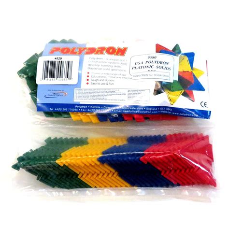 Polydron Multi Colored Plastic Geometric Platonic Solids And Shapes