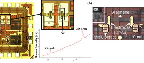 Demonstrated Graphene Integration Onto Si Cmos Chips The Graphene Is Download Scientific