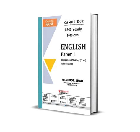 Igcse English Language 0500 Paper 1 Reading Yearly 2020 2025 All Variants Ring Bind