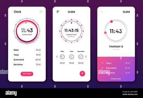 Clock App Digital Clock Alarm Phone Application Cellphone Watch