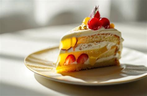 A Slice Of Birthday Cake Stock Image Image Of Dessert 305955239