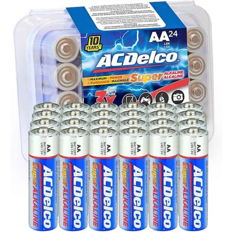 Acdelco Super Alkaline Aa Battery 24 Pack Ac251 The Home Depot