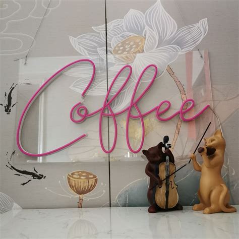Coffee Shop Neon Sign Acrylic Flex Led Custom Pink Light Wall Decor