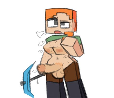 Rule 34 1futa Alex Minecraft Areolae Balls Big Breasts Big Penis