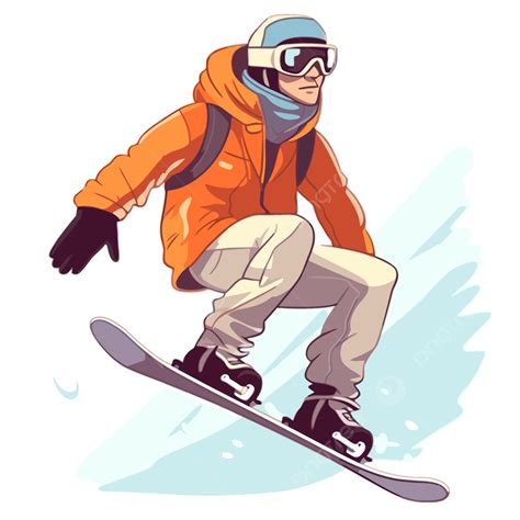 Man Snowboarding Clipart