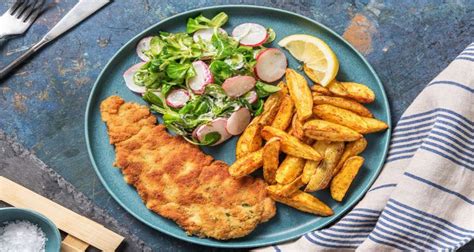 Knuspriges Kräuterschnitzel Rezept HelloFresh Rezept Lebensmittel