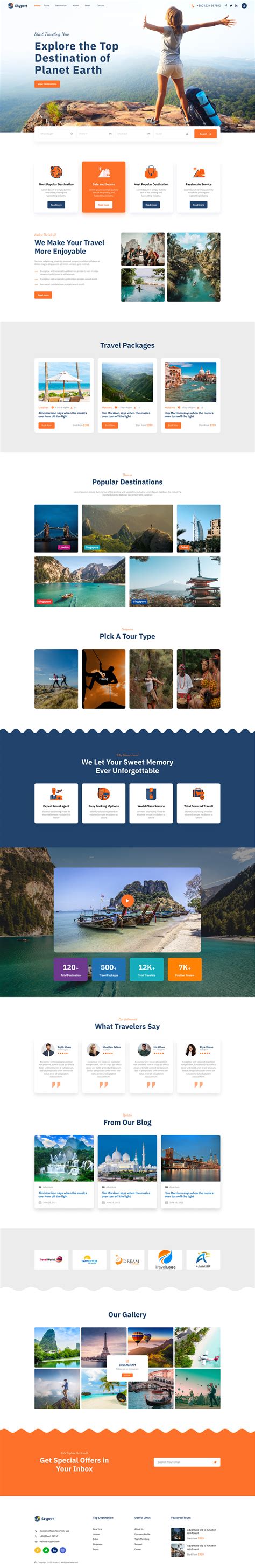 Travel Landing Page Website On Behance