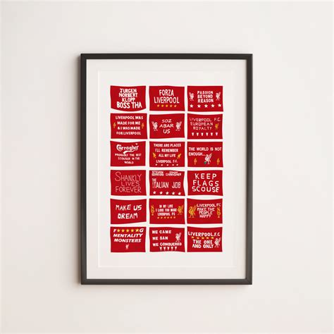 Flags Of The Kop A3 Print The Anfield Wrap