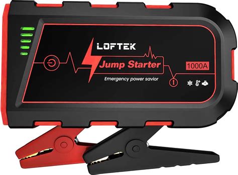 Loftek Portable Car Battery Jump Starter Up To 70l Gas Or