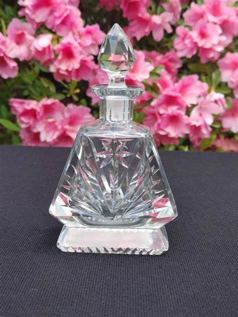 1950s Crystal Perfume Bottle Crystal Perfume Vanity Gem