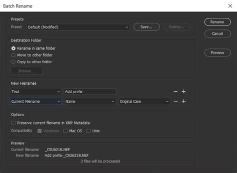 Solved How Do I Batch Rename To Add A Prefix Adobe Product
