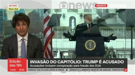 Vídeo Trump vira réu em processo sobre invasão do Capitólio em Guga comenta GloboNews