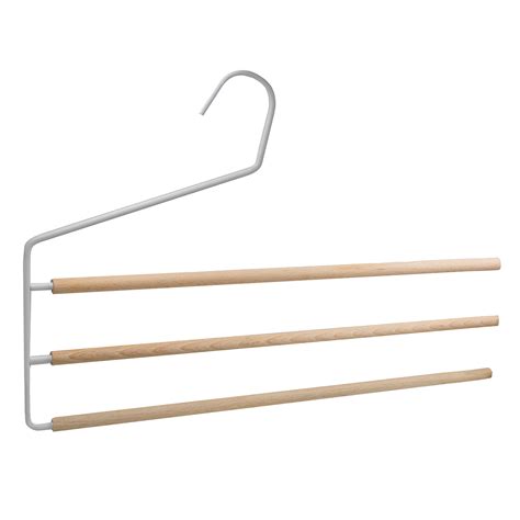 Percha Metal 3 Pantalones Barra Madera Pack 6 Y 12 Unds Comfort House