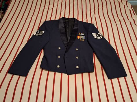 Us Air Force Mess Dress Uniform Coat With Medals Color Blue Used Etsy