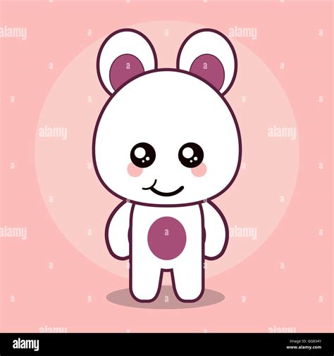 Bear Teddy Kawaii Cartoon Happy Cute Icon Vector Graphic Stock Vector
