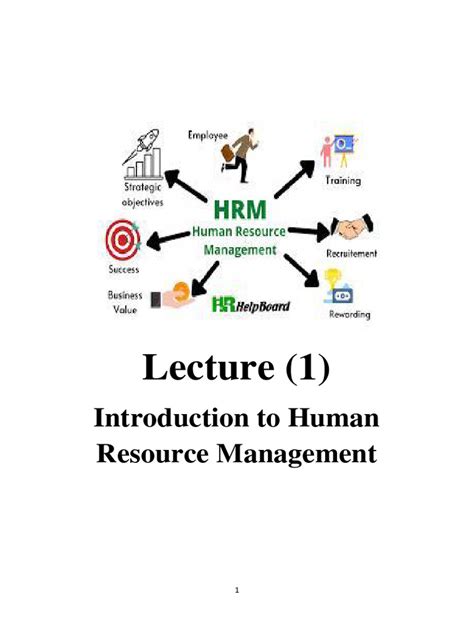 Hrm Lec 1 Pdf Human Resource Management Employment