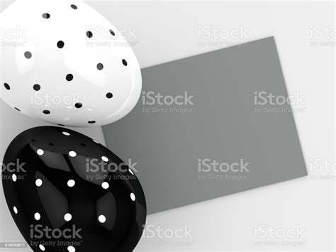 빈 카드와 함께 부활절 달걀의 3d 렌더링 0명에 대한 스톡 사진 및 기타 이미지 0명 3차원 형태 4월 Istock