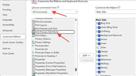 How To Enable Print Preview Edit Mode In Word