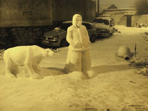 sculpture sur neige à Bouzaréah Alger Photolive toutes les photos